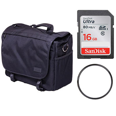 Calumet Messenger Bag - Medium + SanDisk 16GB Ultra 80MB/Sec SDHC Card ...
