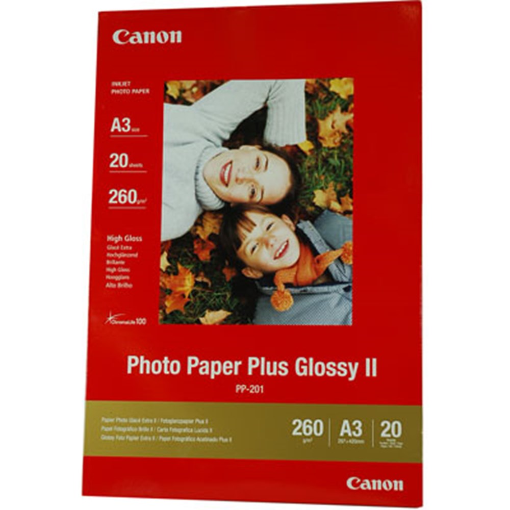 Canon PP201 Photo Paper Glossy II A3 20 Sheets | Wex Photo Video