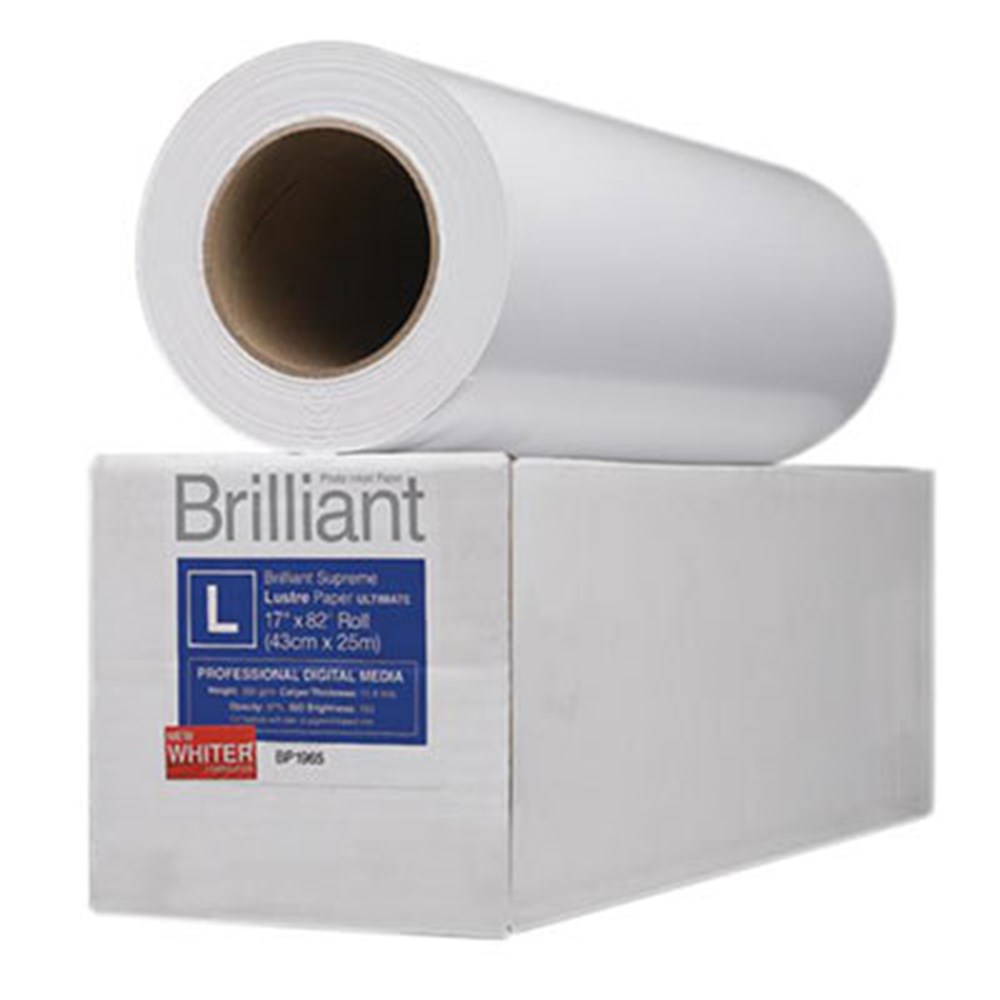 Brilliant Supreme Ultimate Inkjet Lustre Paper 17" x 82' Roll | Wex ...