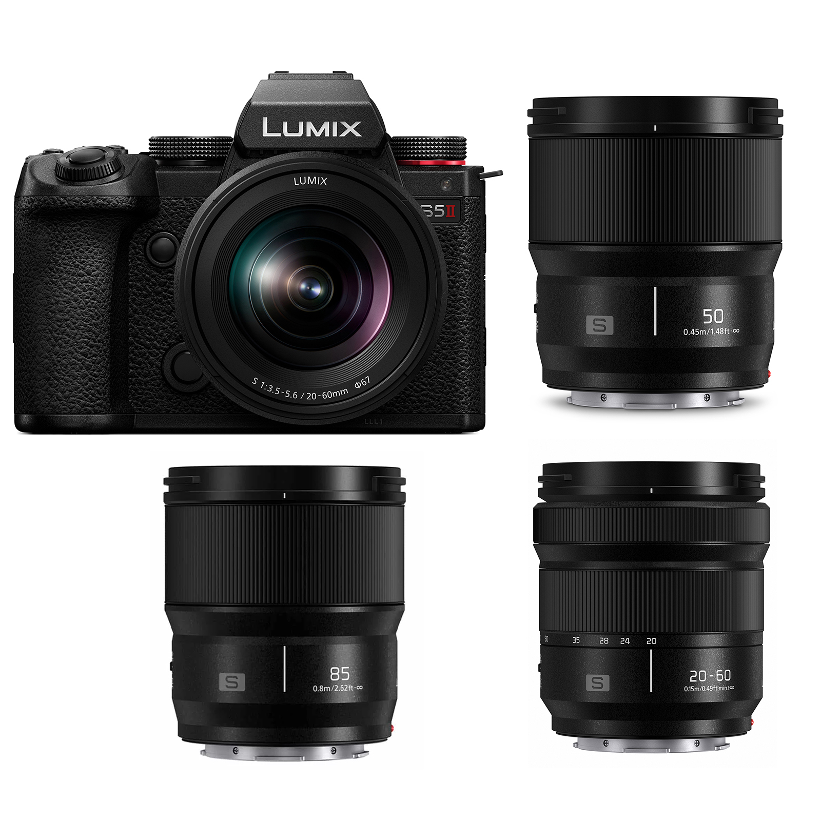 Panasonic Lumix S5 IIX Digital Camera with 20-60mm and 50mm Lens ...