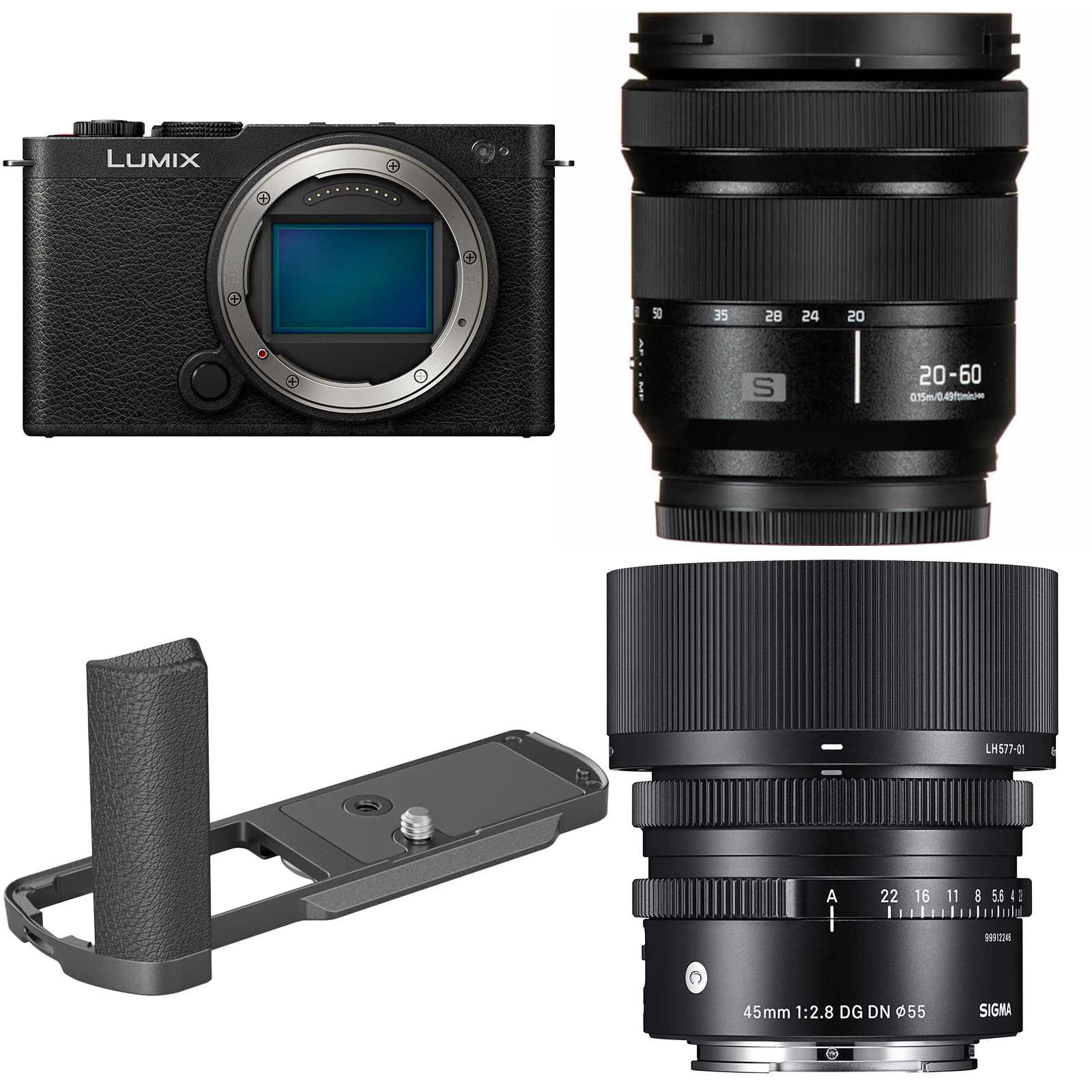 Panasonic Lumix S9 with 20-60mm f3.5-5.6 Lens + L-Shape Handle + Sigma ...