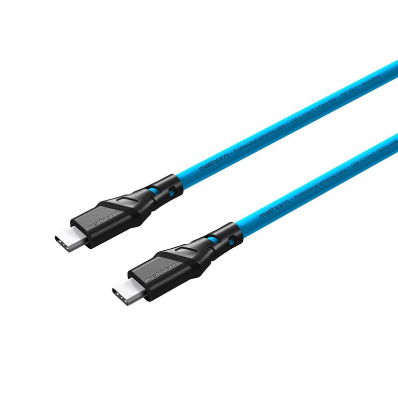 Mathorn MTC-510 USB C-C 5m Tethering Cable - ArcticBlue | Wex Photo Video