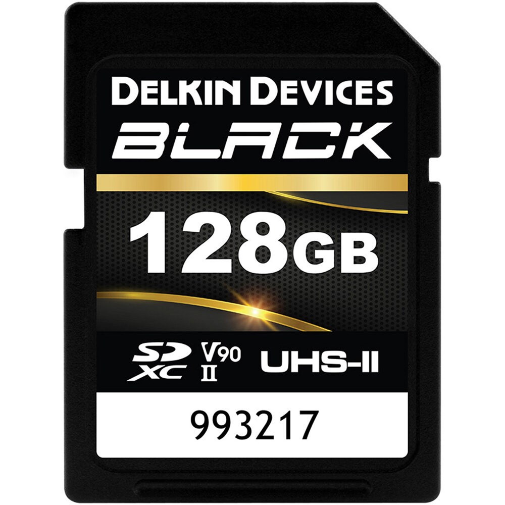 Delkin BLACK 128GB (300MB/s) UHS-II V90 SDXC Memory Card | Wex Photo Video