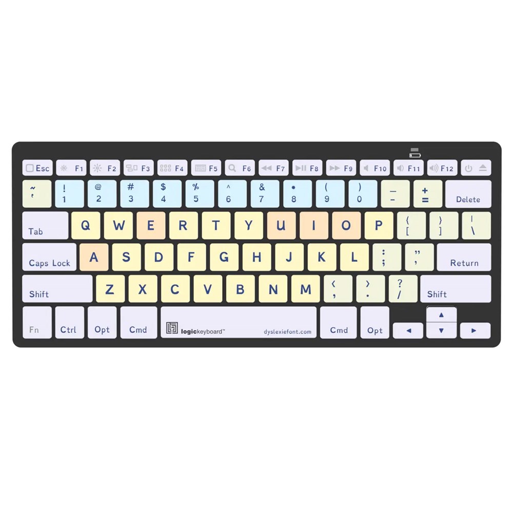 Logickeyboard Dyslexie keyboard Bluetooth Mac Assistive Keyboard | Wex ...