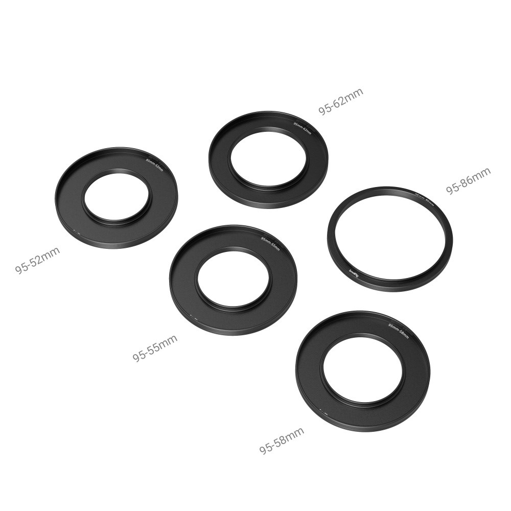 SmallRig Lens Adapter Rings Kit (52 / 55 / 58 / 62 / 86-95mm) - 3383 ...