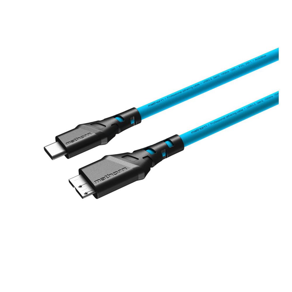 Mathorn MTC-230 USB C - Micro B 2m Tethering Cable - ArcticBlue | Wex ...