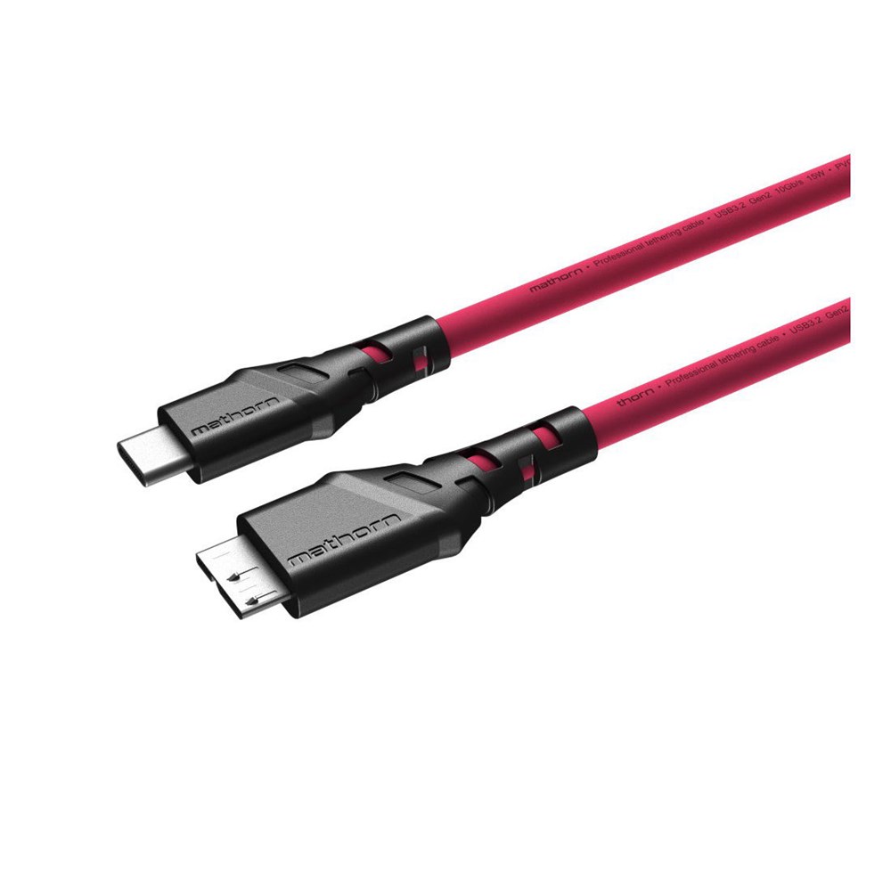 Mathorn MTC-230M USB C - Micro B 2m Tethering Cable - Magenta | Wex ...