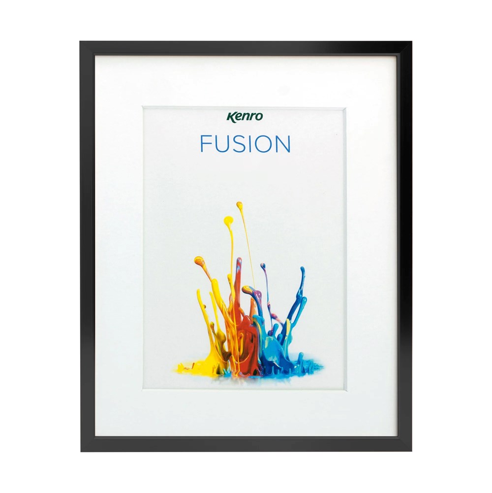 Kenro Fusion Classic 9x7'' Photo Frame with Mat for 7x5'' Photo - Black ...