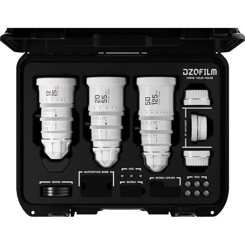 DZOFILM Pictor Zoom 3 Lens Kit (12-25/20-55/50-125 T2.8) (White) | Wex ...