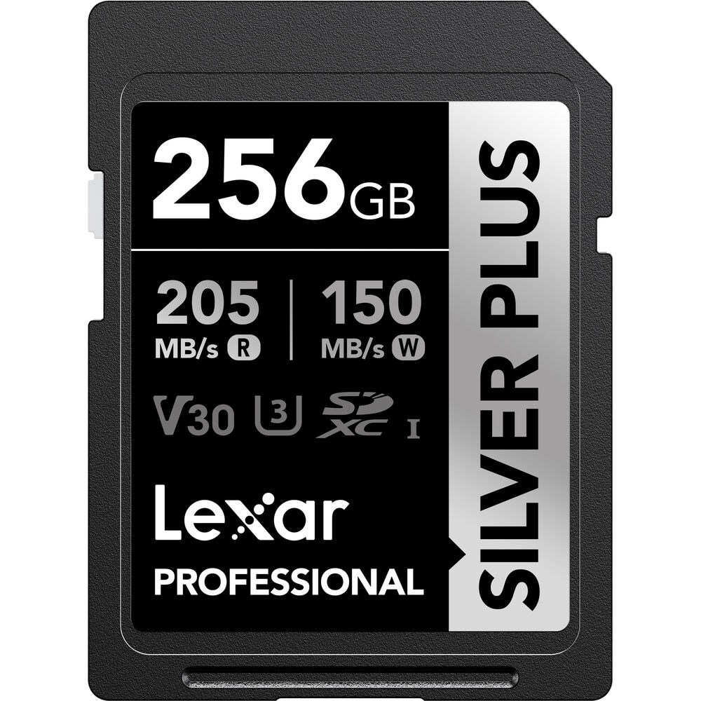 Lexar Silver Plus 256GB UHS-I V30 (205MB/s) SDXC Memory Card | Wex ...