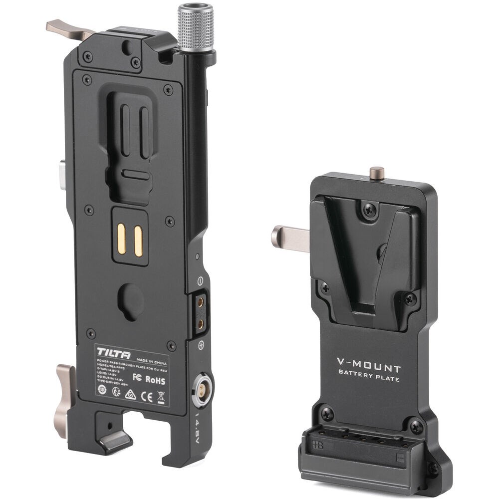 Tilta Battery Plate to DJI RS 4 Power Pass-through Plate Kit - V Mount ...