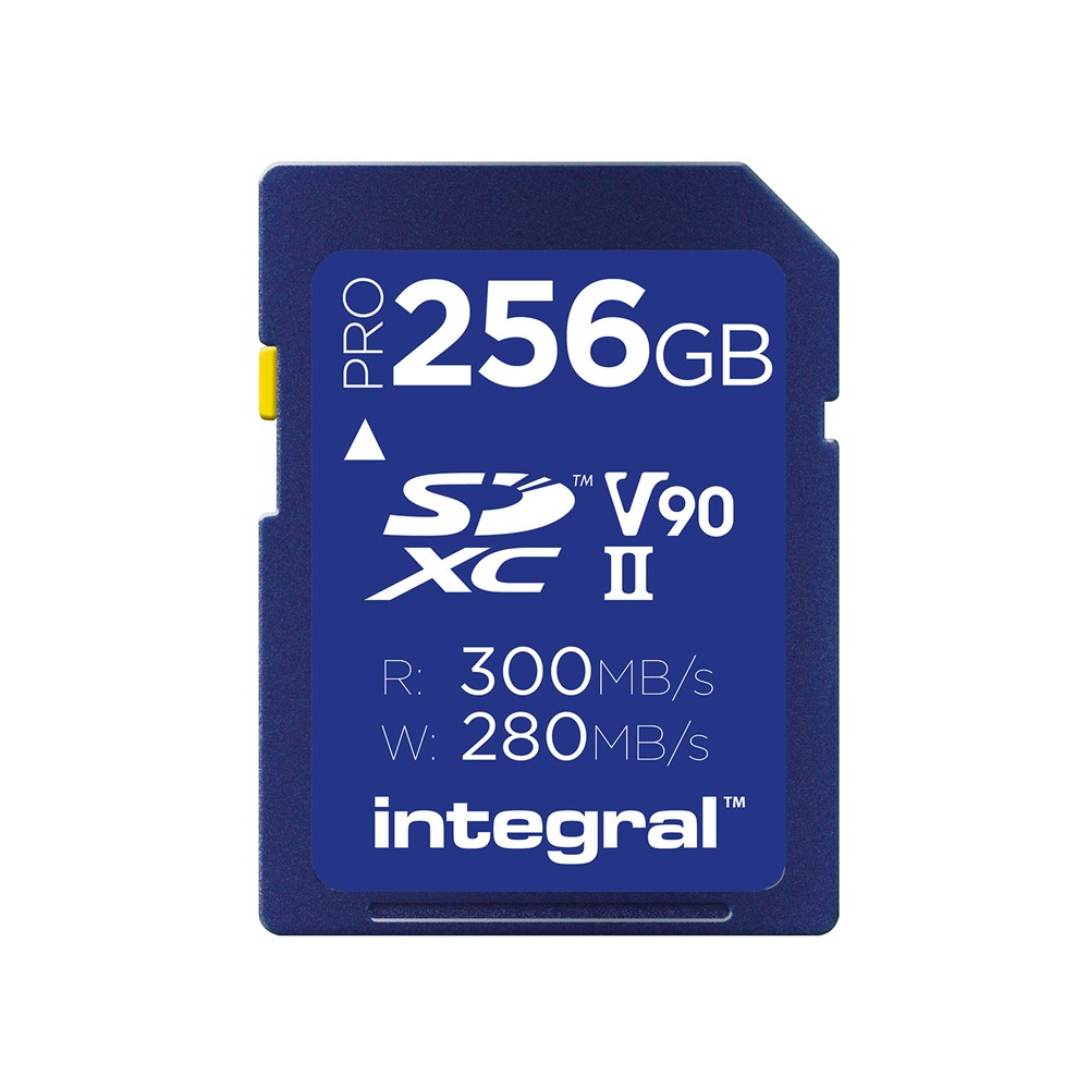 Integral 256GB Professional (300MB/Sec) UHS-II V90 SDXC Memory Card ...