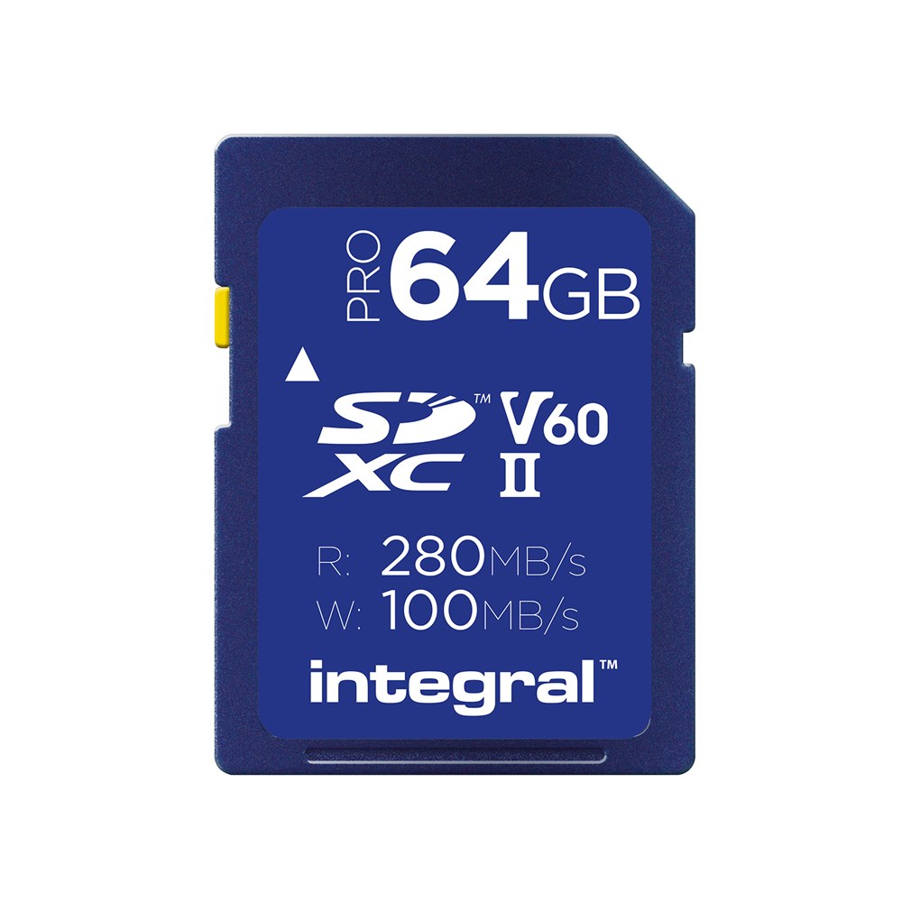 Integral 64GB Professional (280MB/Sec) UHS-II V60 Memory Card | Wex ...