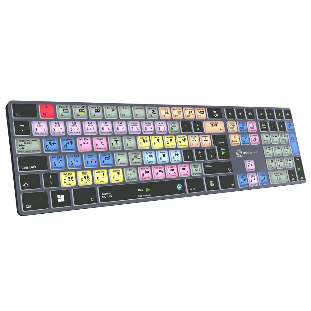 Logickeyboard EDIUS TITAN Wireless Backlit Windows Keyboard | Wex Photo ...
